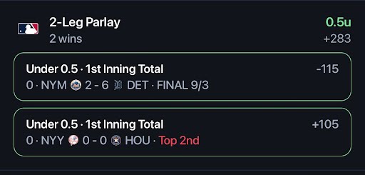 Picks for September 3, 2025 – NRFI-Central.com